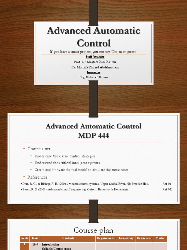 Advanced Automatic Control | PDF | Control Theory | Control System