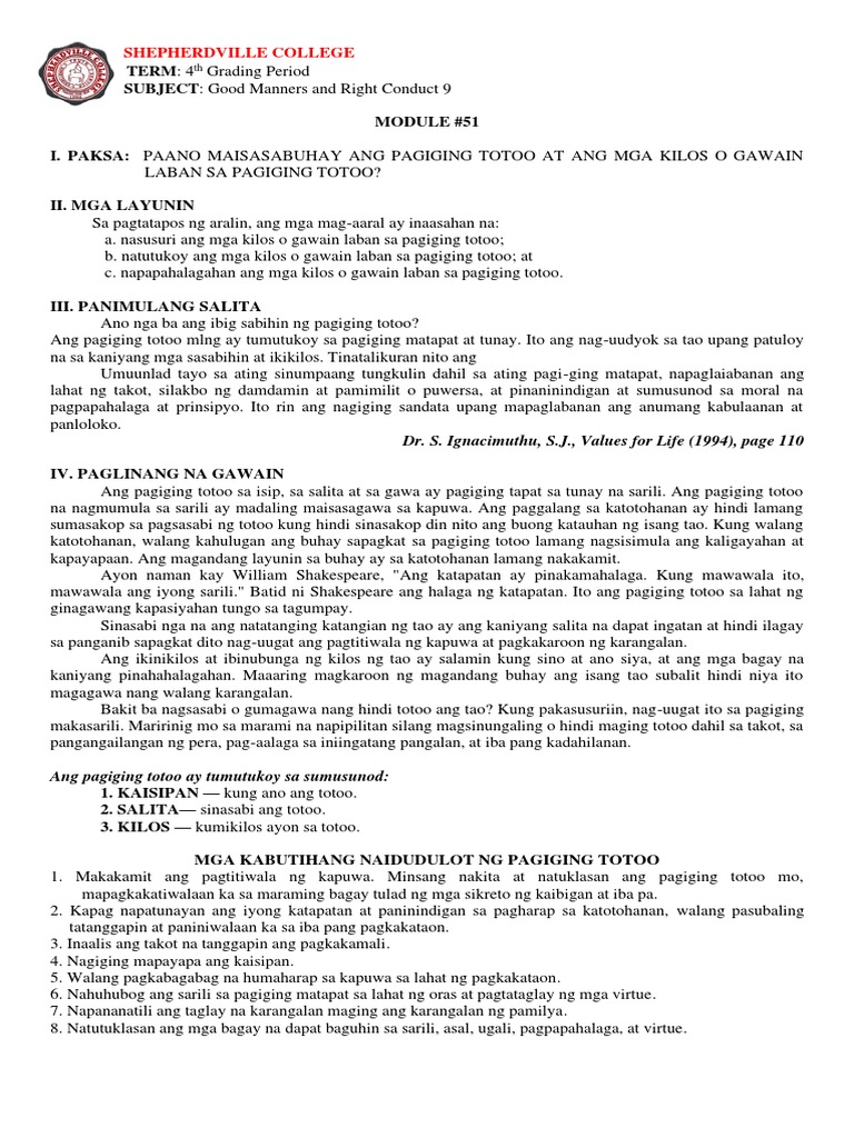 GMRC 7 (51-55) | PDF