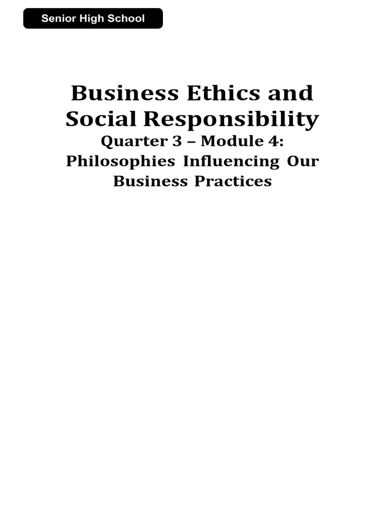 Bus Ethics Module4 | PDF | Happiness | Utilitarianism