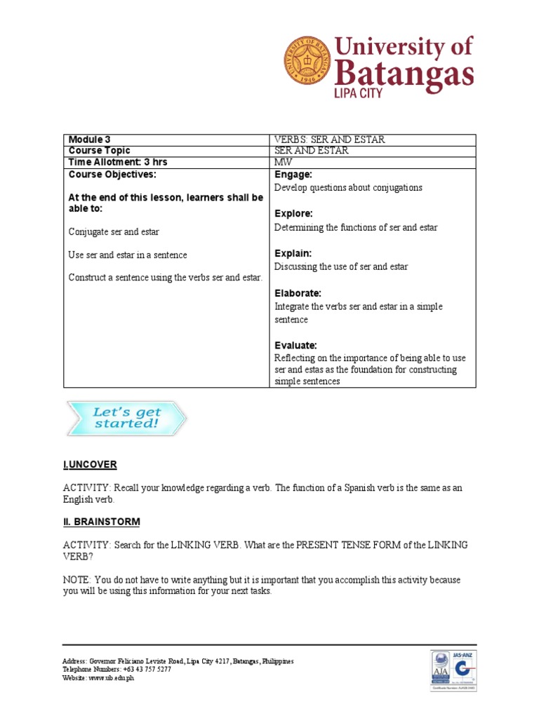 Module 3 Flang 1 Spanish | PDF | Grammatical Conjugation | Languages