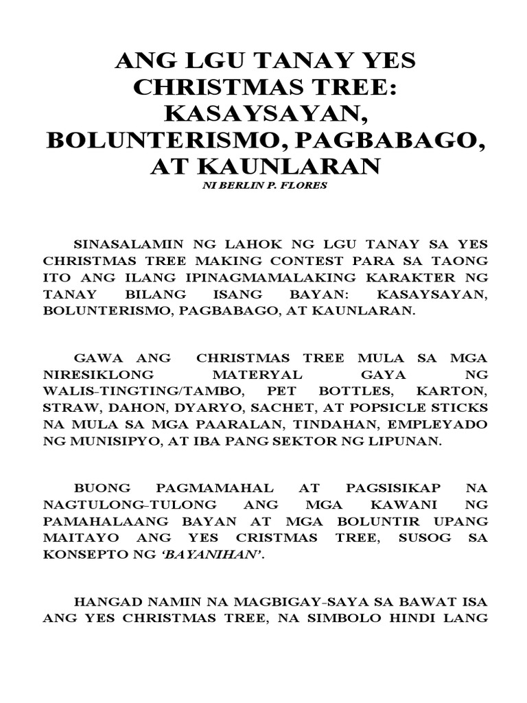 Christmas Tree Tanay | PDF