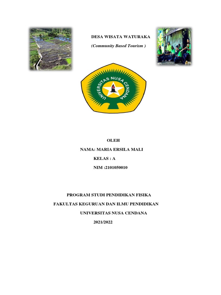 Desa Wisata Waturaka-Maria Ersila Mali - Kelas A | PDF | Ilmu Sosial ...