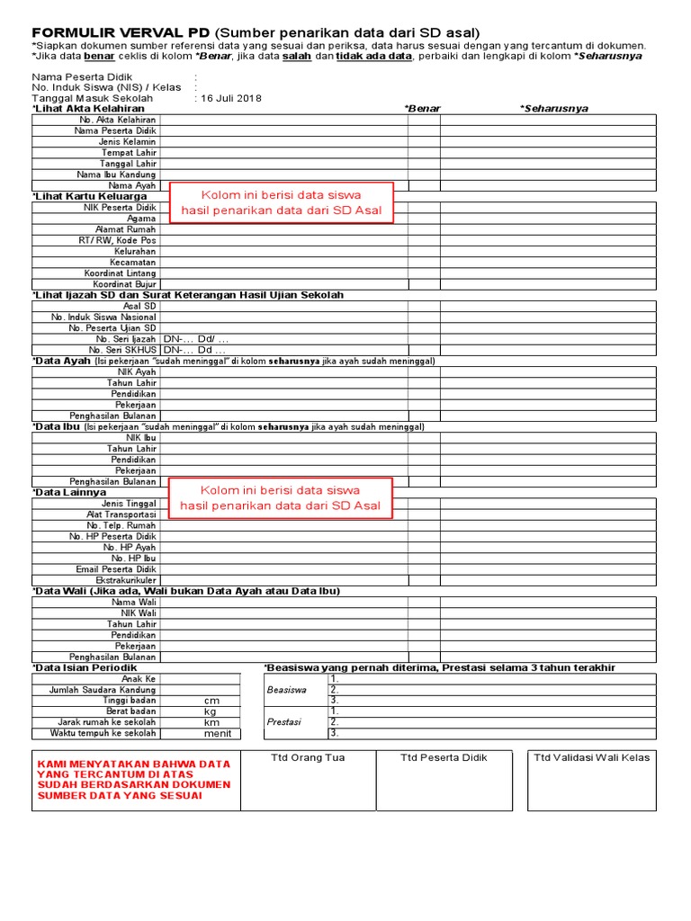 Formulir Verval PD 181907 | PDF
