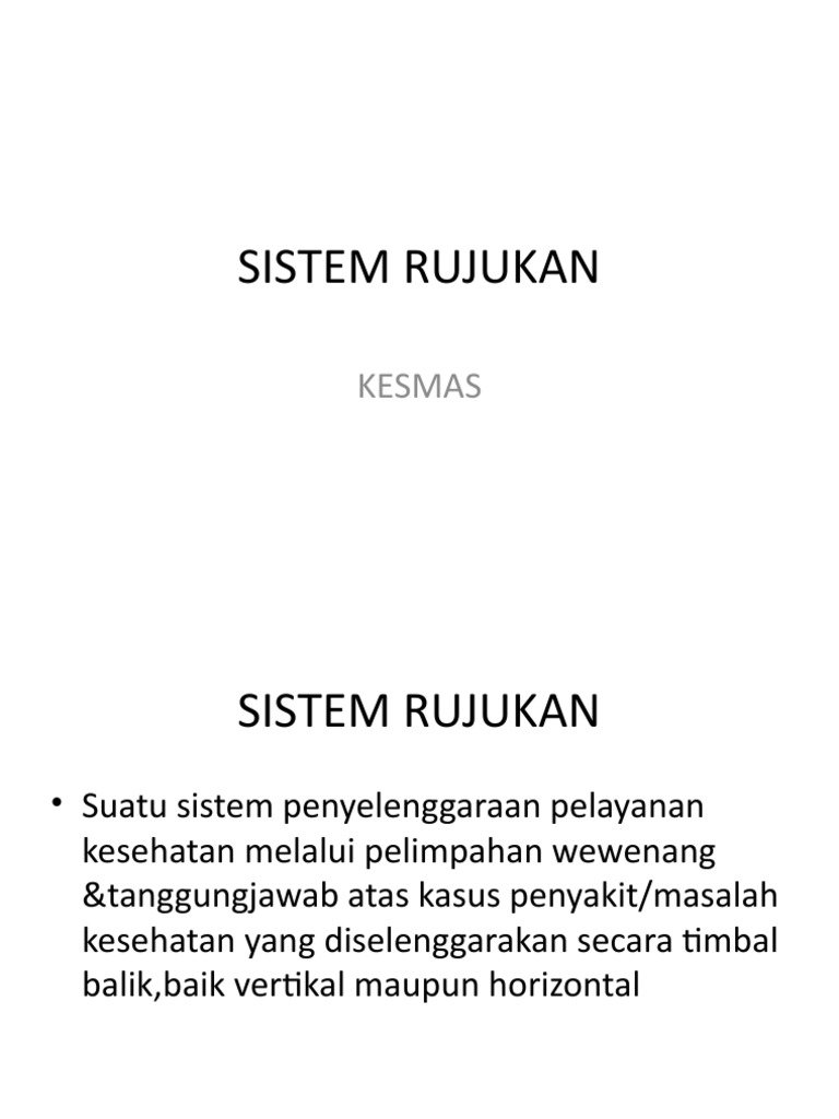 Sistem Rujukan | PDF
