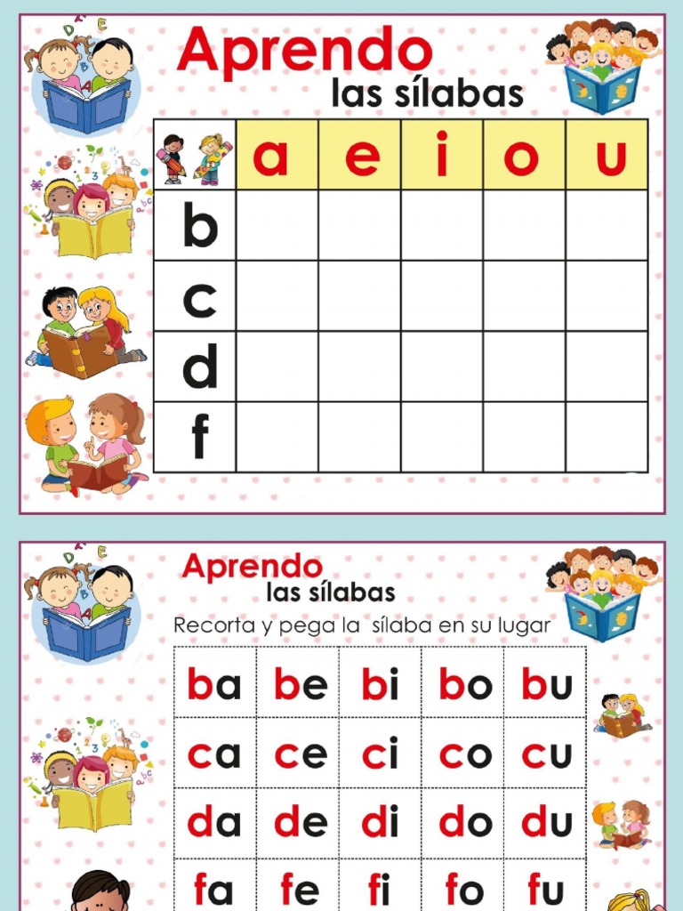 Cuaderno Lectoescritura para Aprender Sílabas Por Materiales Educativos ...