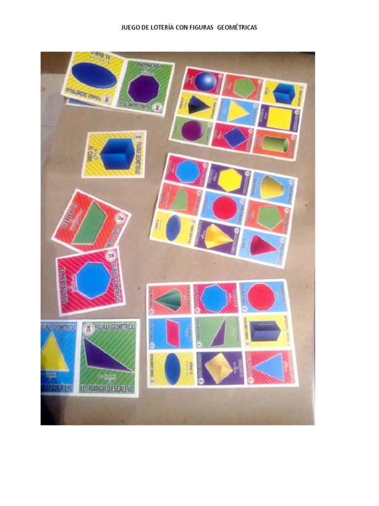 Juego de Lotería Con Figuras Geométricas | PDF