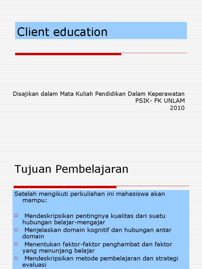 Client Education | PDF