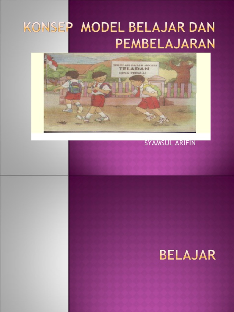Konsep Model Belajar Dan Pembelajaran | PDF