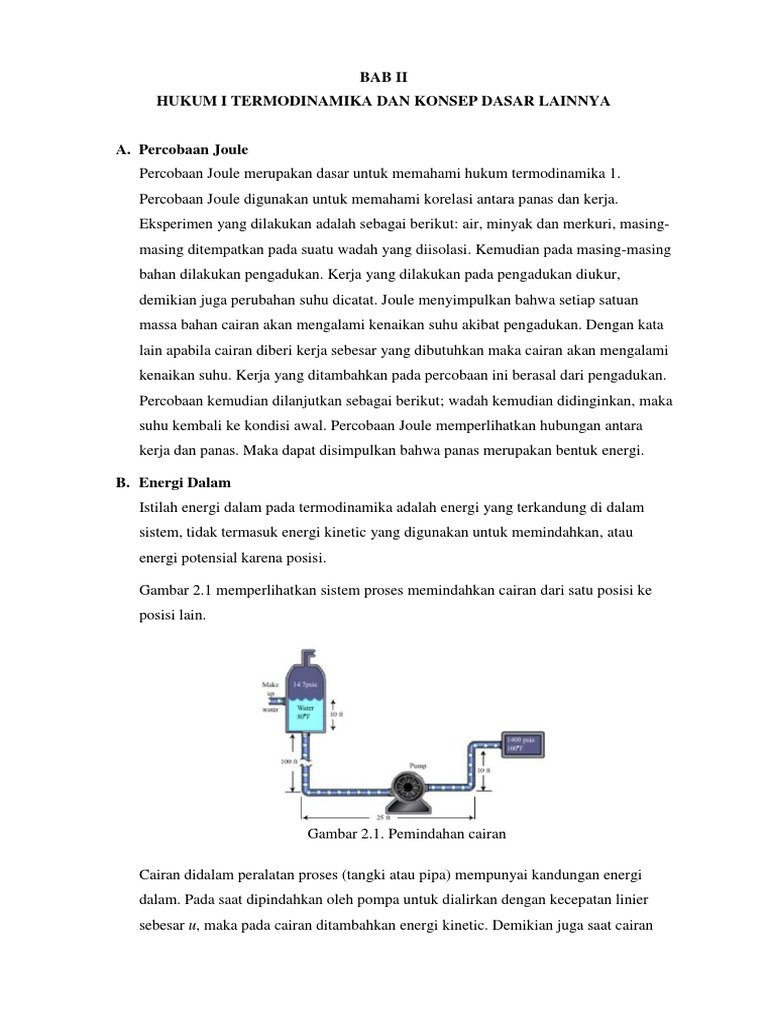 Hukum I Termodinamika dan Energi Dalam | PDF | Metode & Bahan Ajar