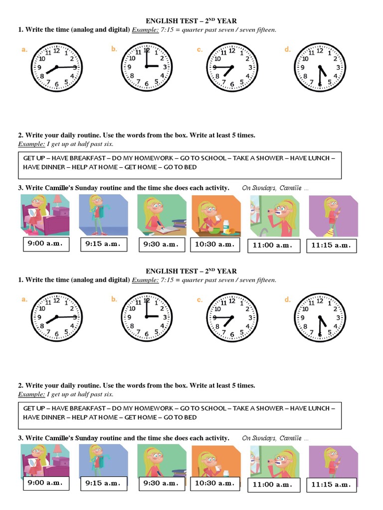 ENGLISH TEST - Simple Present | PDF | Linguistic Morphology | Languages