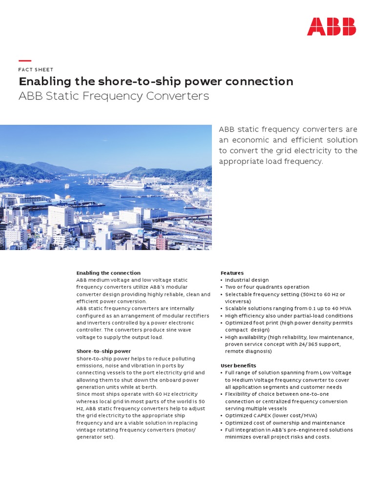 Enabling The Shore-To-Ship Power Connection | PDF | Electrical Grid ...