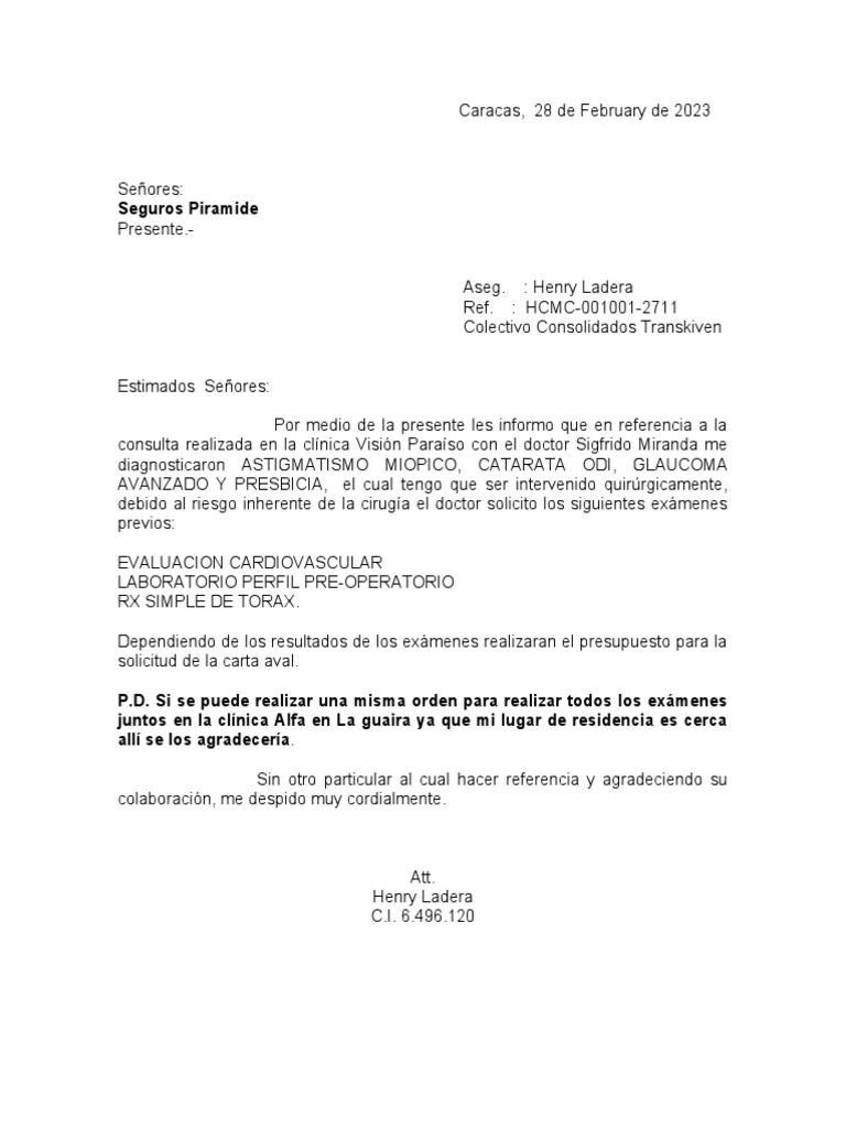 Carta Explicativa | PDF