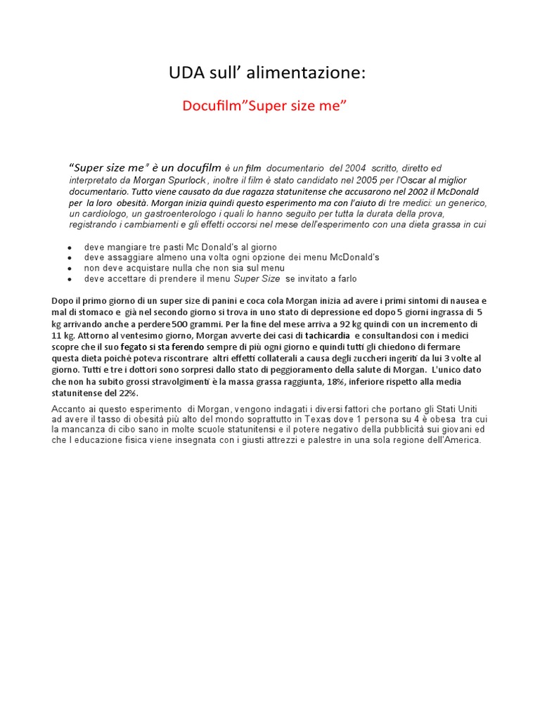 UDA Sull' Alimentazione | PDF