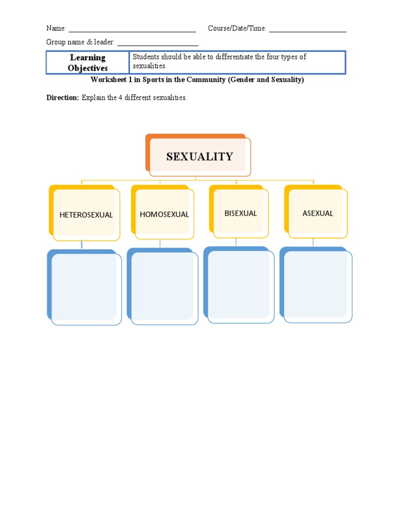 Understanding Gender Sexuality And Discrimination A Worksheet Series On Lgbtq Topics Pdf 