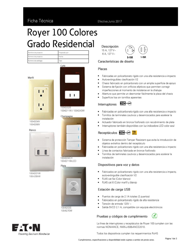 Catálogo Royer 100: Colores y Especificaciones | PDF | Artes del ...