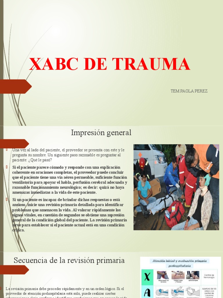 Xabc de Trauma | PDF | Capilar | Sangrado