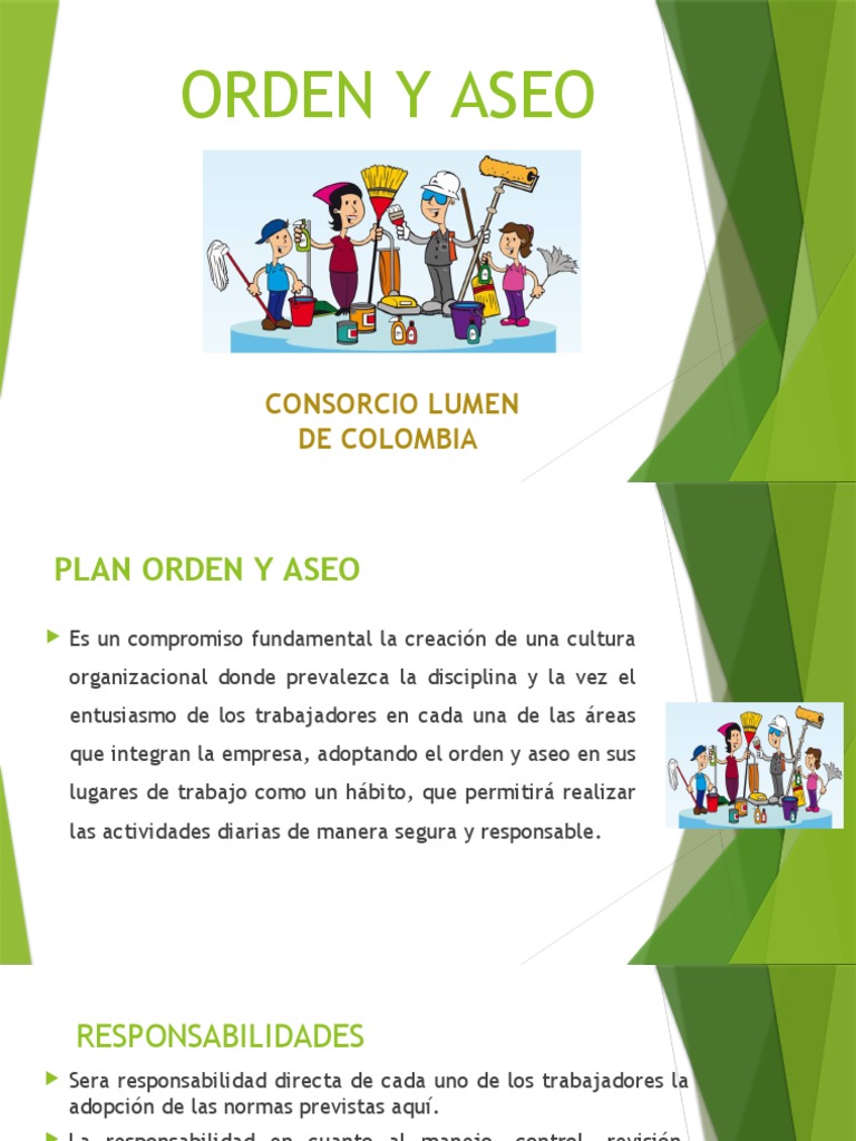 Capacitacion de Orden y Aseo - Uso y Cuidado de Epp | PDF