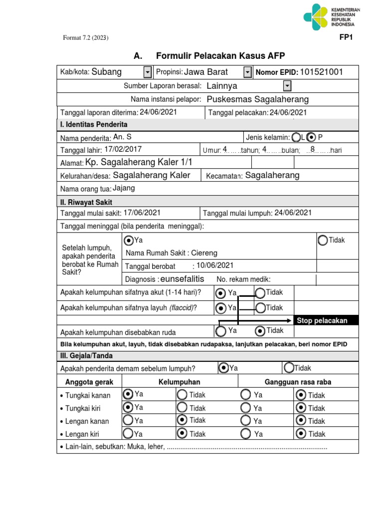 Pencatatan Form AFP Dan KU Agit Septian - 04 | PDF