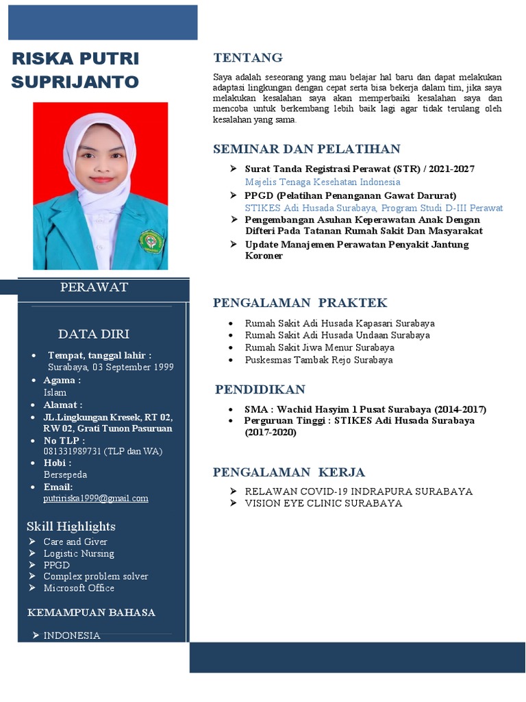 CV Riska Putri | PDF