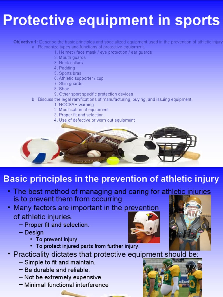 Protective Equipment in Sports | PDF | Shoe | Personal Protective Equipment