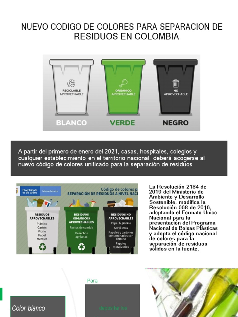 Nuevo Codigo de Colores para Separacion de Residuos | PDF | Residuos | Naturaleza
