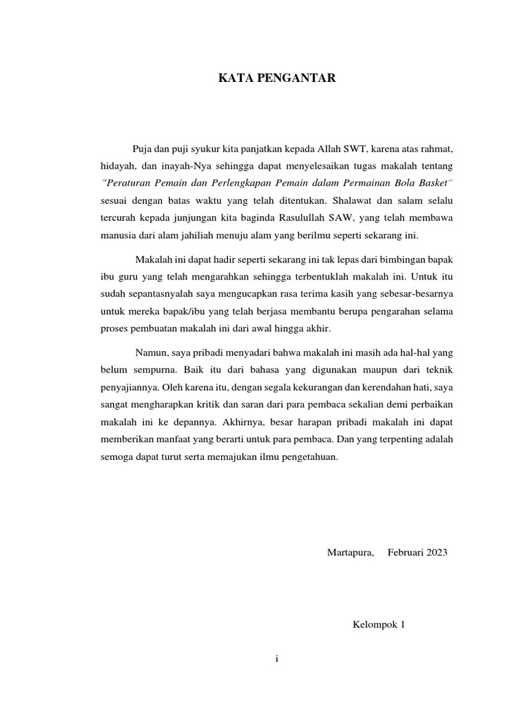 KATA PENGANTAR Pjok | PDF