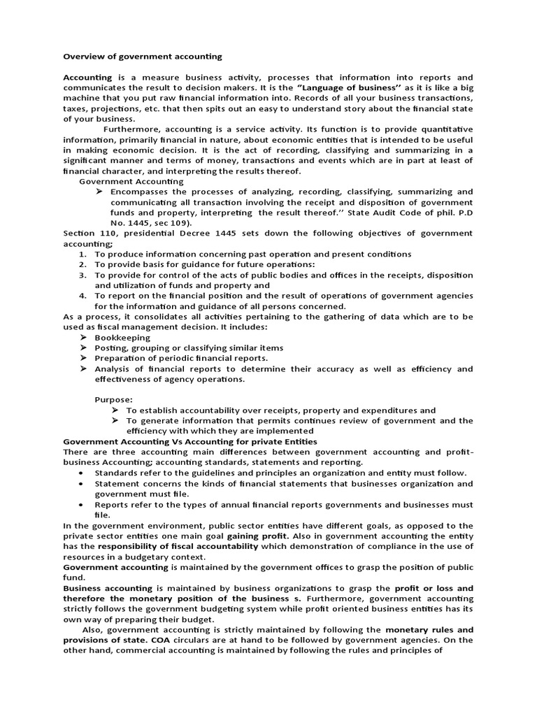 Government Accounting | PDF | Accounting | Financial Statement