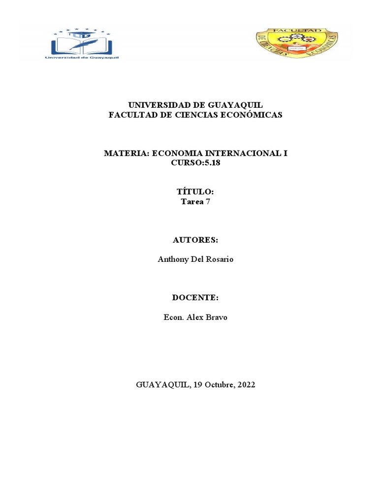 Tarea 7 Del Rosario Anthony | PDF | aduana | Negocios Internacionales