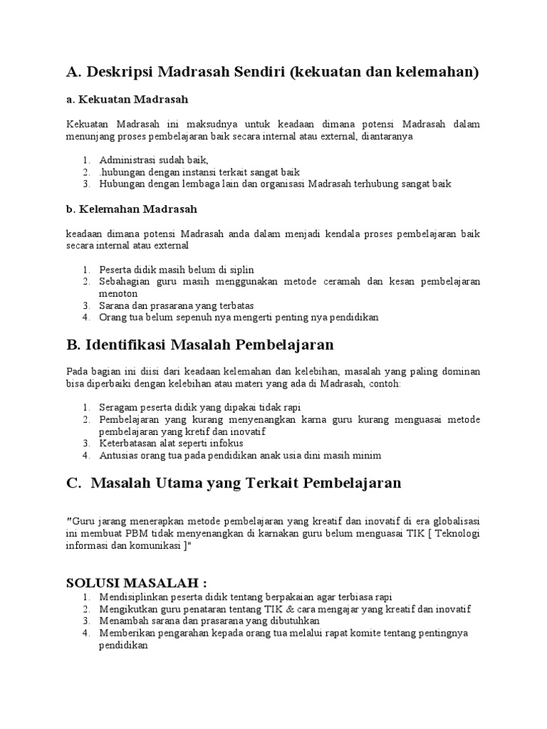 Identifikasi Masalah Pembelajaran | PDF