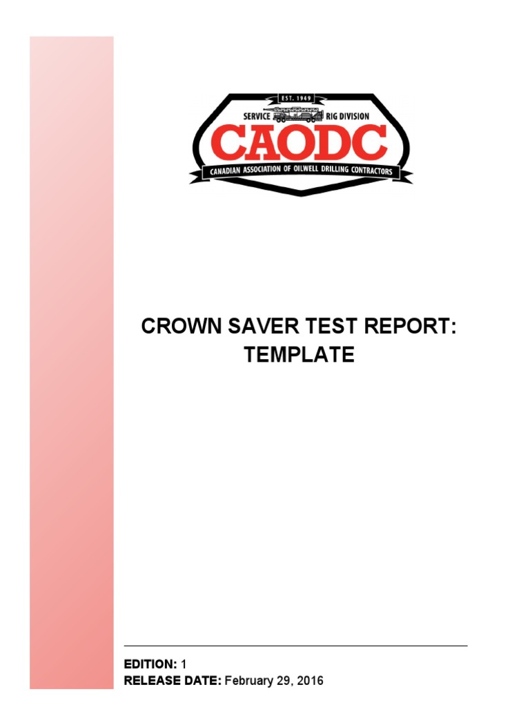 Crown Saver Test Report Template Vfinal | PDF | Elevator | Mechanical ...