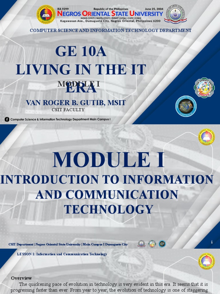 Ge10 Module 1 1 | Descargar gratis PDF | Information And Communications ... Ge10 Module 1 1 | Descargar gratis PDF | Information And Communications ...