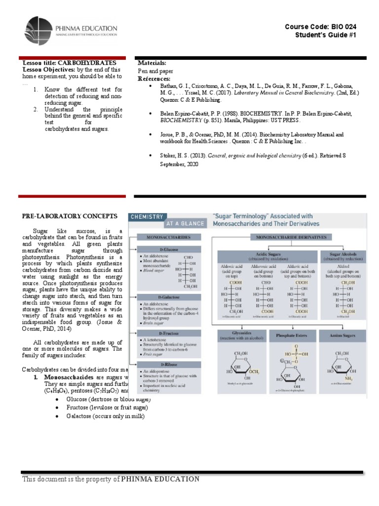 Las. SG Carbohydrates 2 1DVM A4 Group2 | PDF | Carbohydrates | Glucose