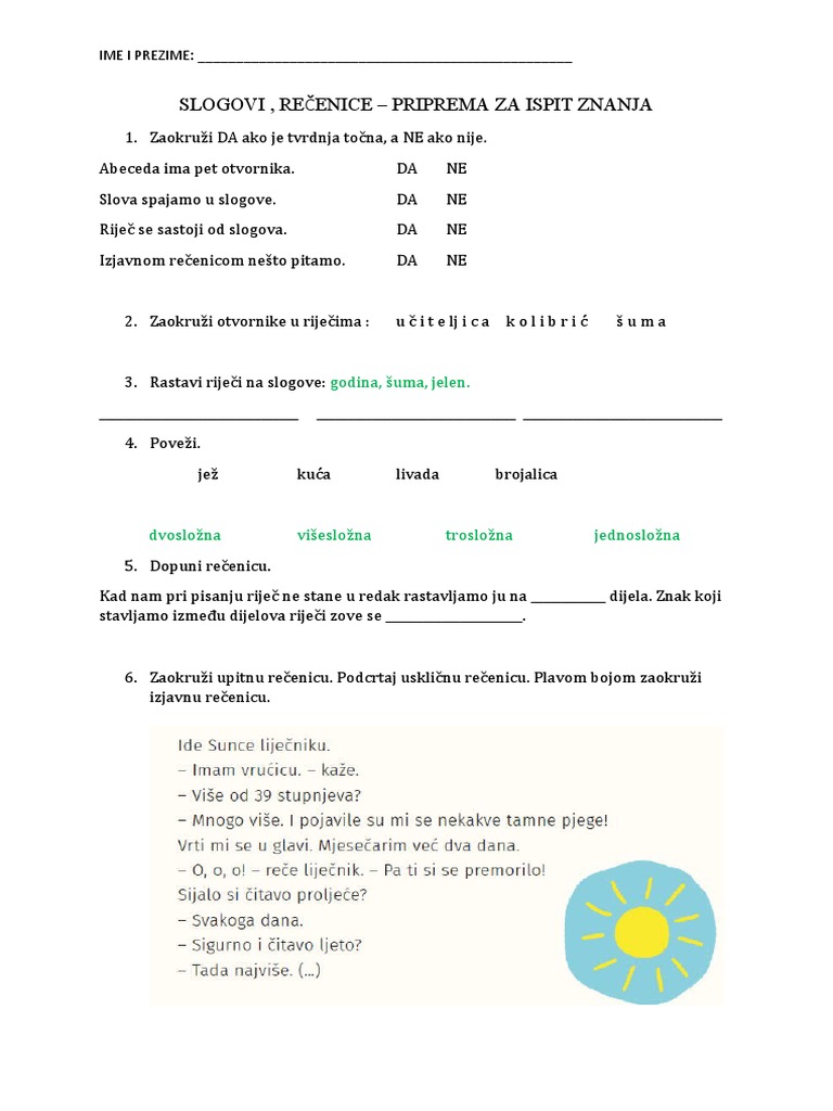 HJ - SLOGOVI - Priprema Za Ispit | PDF