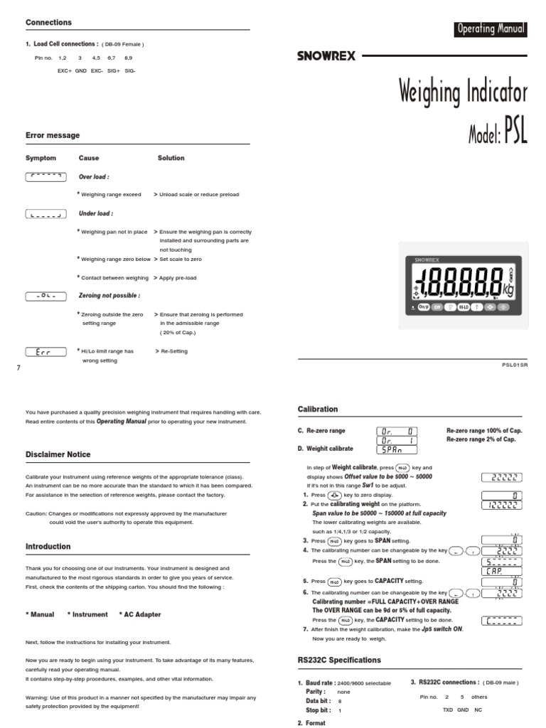 Op PSL 01 SR WEB | PDF | Calibration | Computing