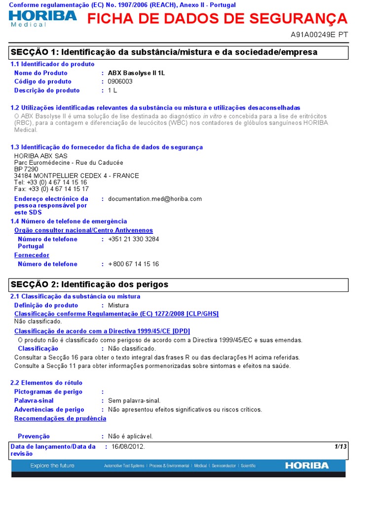 Basolyse Ii | PDF | Desperdício | Águas residuais