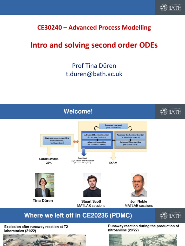 Intro Second Order Problems Students | PDF | Ordinary Differential ...