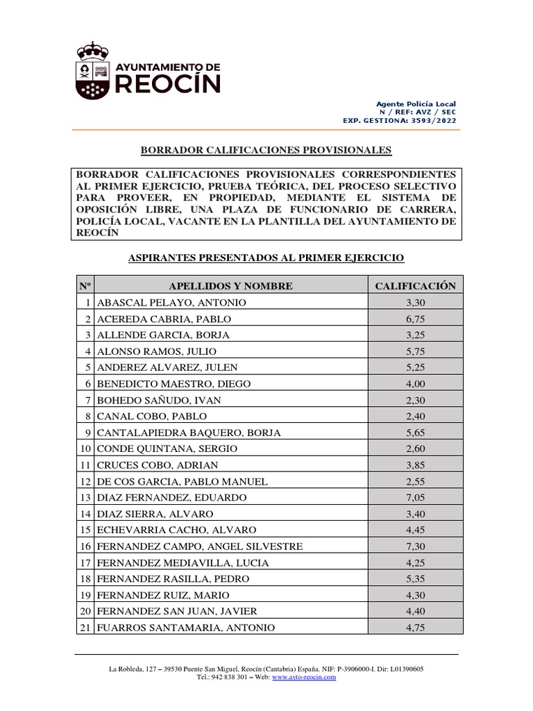 05 1er Examen Notas | PDF