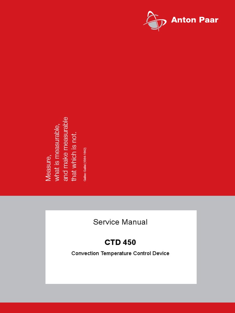 CTD 450 Service Manual | PDF