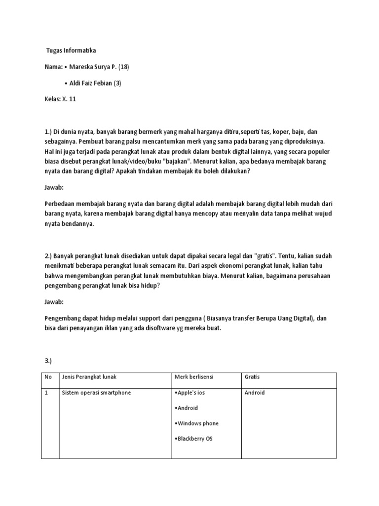 Tugas Informati-WPS Office | PDF