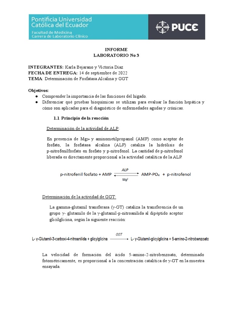 Informe #3 - GGT y ALP | PDF | Bilis | Hígado