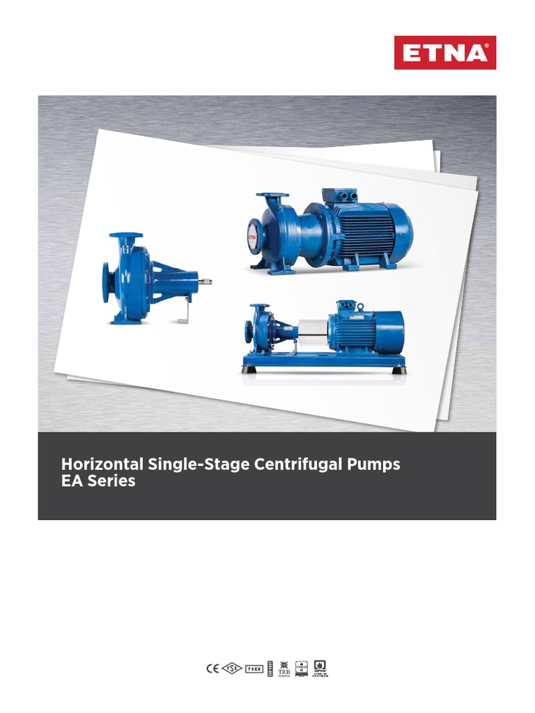 EA Series Horizontal Centrifugal Pumps | PDF | Pump | Cast Iron