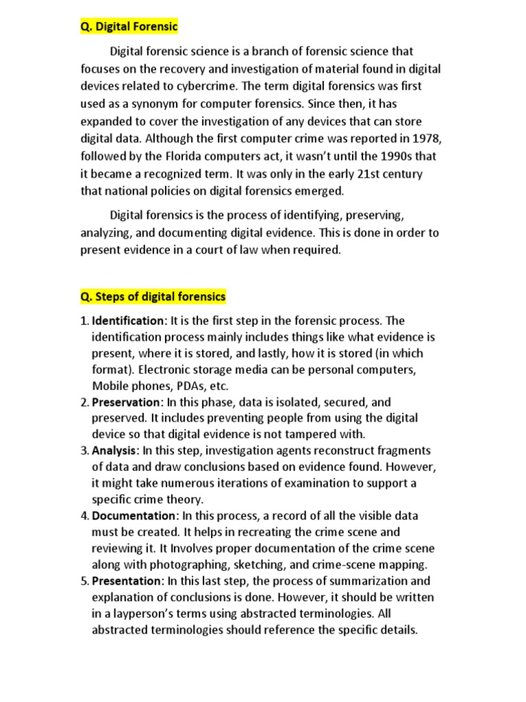 IA1 | PDF | Computer Forensics | Computer File