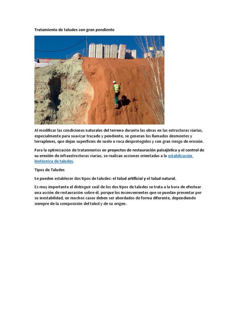 Tratamiento de Taludes Con Gran Pendiente | PDF | Fertilizante