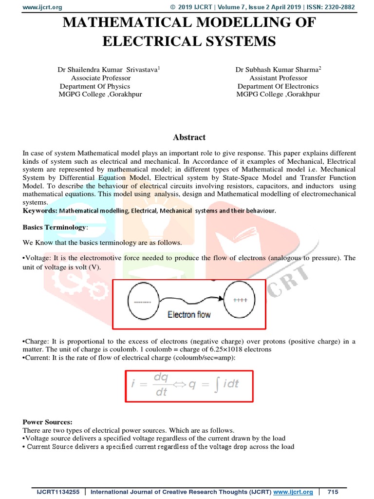 Mathematical Modeling | PDF | Laplace Transform | Electrical Engineering