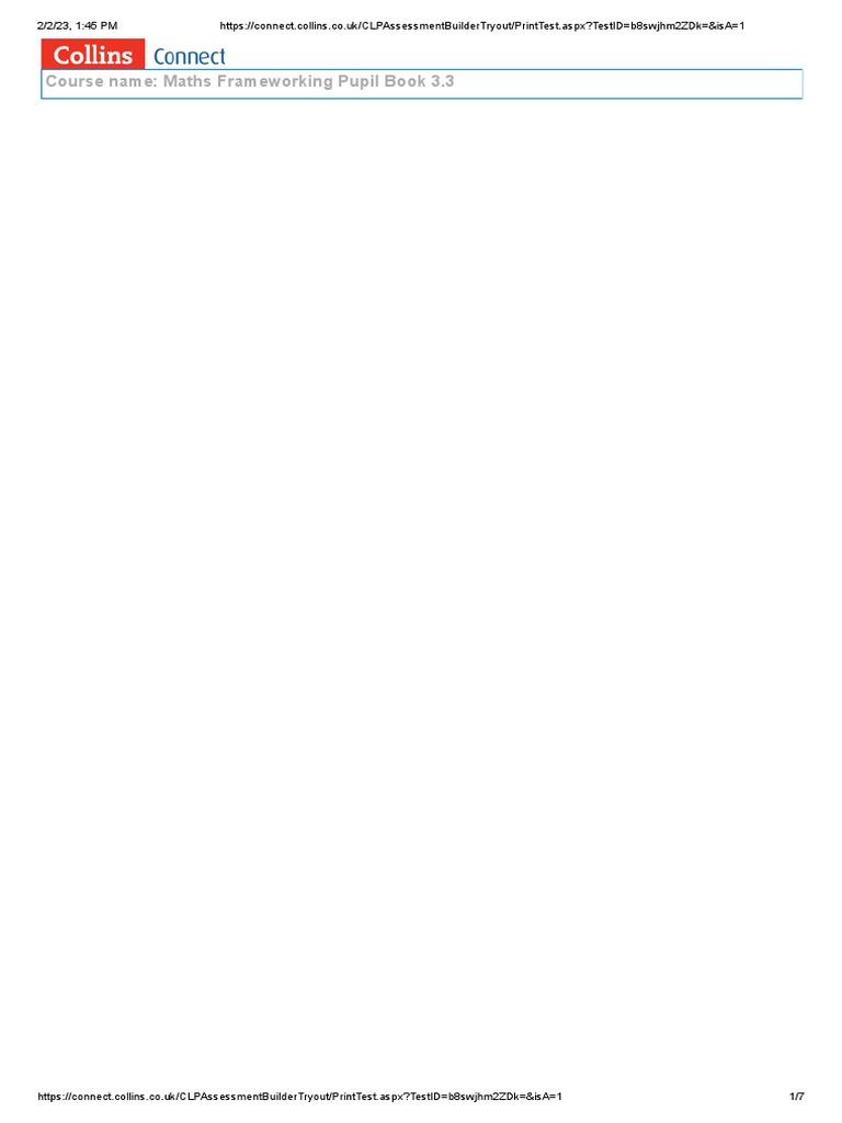 Course Name: Maths Frameworking Pupil Book 3.3 | PDF | Mathematics ...