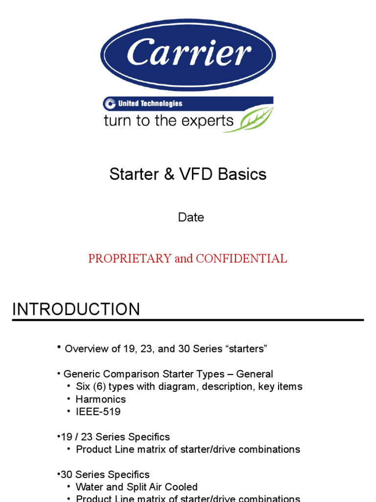 PP Starter VFD Basics | PDF | Electric Motor | Transformer
