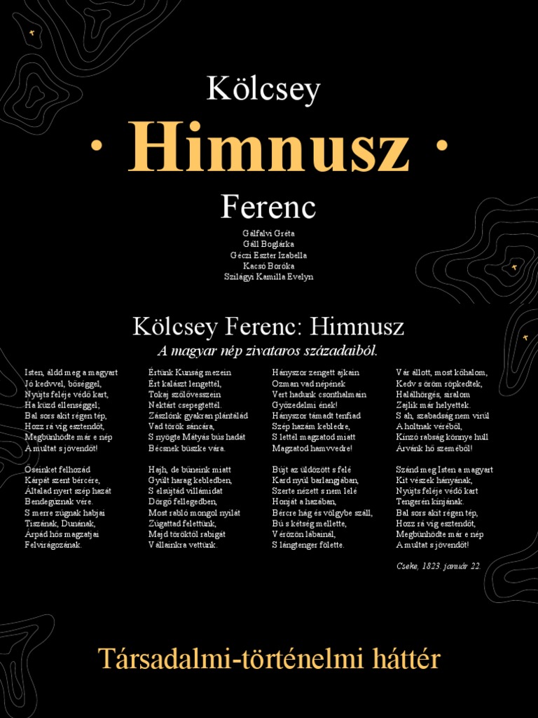 Kölcsey Ferenc Himnusz 1 | PDF