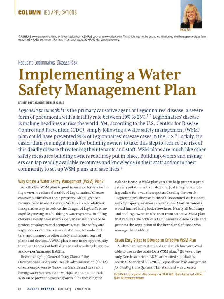 Water Management Plan en | PDF | Clinical Medicine | Epidemiology