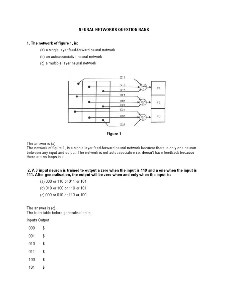 Neural Networks Question Bank | PDF | Artificial Neural Network | Pattern Recognition