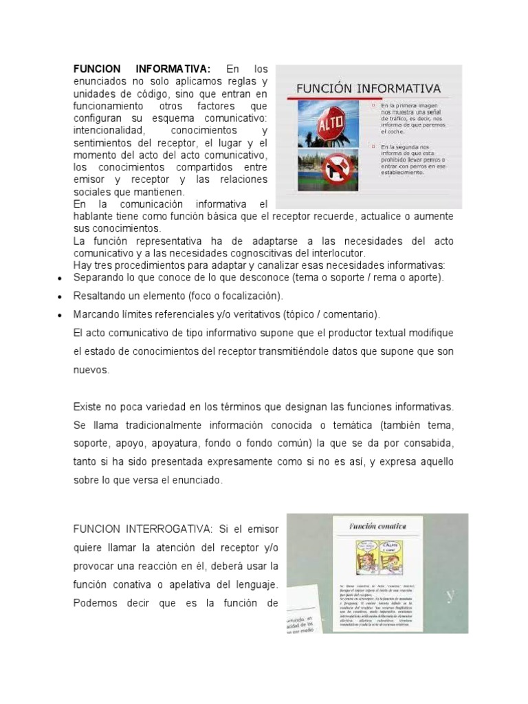 Funcion Informativa | PDF | Poesía | Lingüística